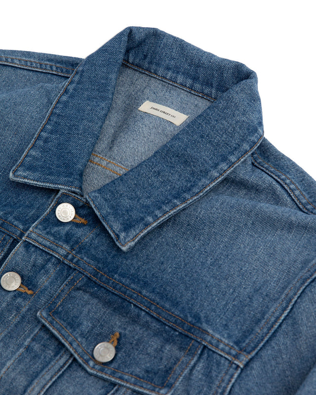 JS DENIM JACKET - MID WASH – James Street Co